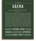 Sacha | Name Art Print – Name Stories