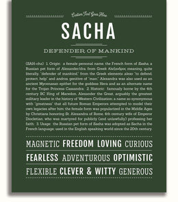 Sacha | Name Art Print – Name Stories