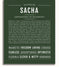 Sacha Personalized Name Meaning Art Prints – Name Stories