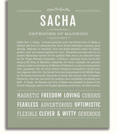 Sacha | Name Art Print – Name Stories