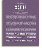 Sadie | Name Art Print – Name Stories
