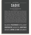 Sadie | Name Art Print – Name Stories