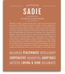 Sadie | Name Art Print - Personalized Custom Gifts – Name Stories