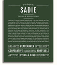 Sadie | Name Art Print - Personalized Custom Gifts – Name Stories