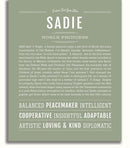 Sadie | Name Art Print - Personalized Custom Gifts – Name Stories
