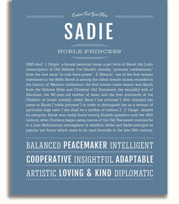 Sadie | Name Art Print - Personalized Custom Gifts – Name Stories