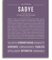 Sadye | Name Art Print – Name Stories