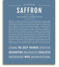 Saffron Personalized Name Meaning Art Prints – Name Stories