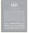Sage (female) | Name Art Print – Name Stories