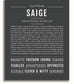 Saige | Name Art Print – Name Stories