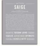 Saige | Name Art Print – Name Stories