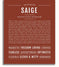 Saige | Name Art Print – Name Stories