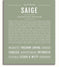 Saige | Name Art Print – Name Stories