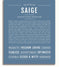 Saige | Name Art Print – Name Stories