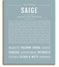 Saige | Name Art Print – Name Stories