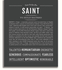 Saint | Name Art Print – Name Stories