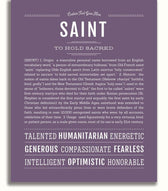 Saint | Name Art Print – Name Stories