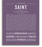 Saint Personalized Name Meaning Art Prints – Name Stories