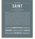Saint Personalized Name Meaning Art Prints – Name Stories