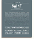 Saint | Name Art Print – Name Stories