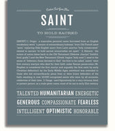 Saint | Name Art Print – Name Stories