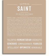 Saint Personalized Name Meaning Art Prints – Name Stories