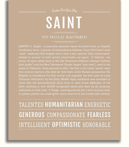 Saint | Name Art Print – Name Stories