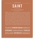 Saint | Name Art Print – Name Stories