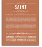 Saint Personalized Name Meaning Art Prints – Name Stories