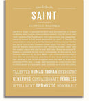 Saint Personalized Name Meaning Art Prints – Name Stories