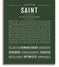 Saint | Name Art Print – Name Stories