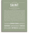 Saint Personalized Name Meaning Art Prints – Name Stories