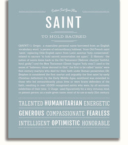 Saint | Name Art Print – Name Stories