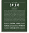 Salem Personalized Name Meaning Art Prints – Name Stories