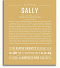 Sally | Name Art Print – Name Stories