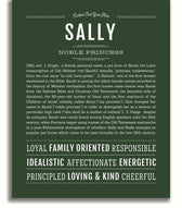 Sally | Name Art Print – Name Stories