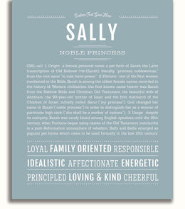 Sally | Name Art Print – Name Stories
