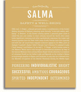 Salma Personalized Name Meaning Art Prints – Name Stories
