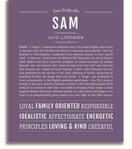 Sam | Name Art Print – Name Stories