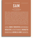 Sam Personalized Name Meaning Art Prints – Name Stories