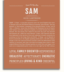 Sam | Name Art Print – Name Stories