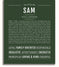 Sam Personalized Name Meaning Art Prints – Name Stories