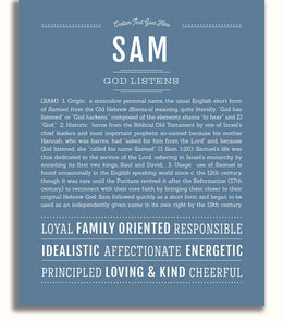 Sam | Name Art Print – Name Stories