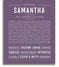 Samantha | Name Art Print – Name Stories
