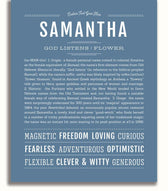 Samantha | Name Art Print – Name Stories