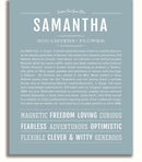 Samantha Personalized Name Meaning Art Prints – Name Stories