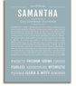 Samantha | Name Art Print – Name Stories