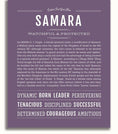 Samara | Name Art Print – Name Stories