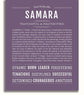 Samara Personalized Name Meaning Art Prints – Name Stories