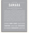 Samara Personalized Name Meaning Art Prints – Name Stories